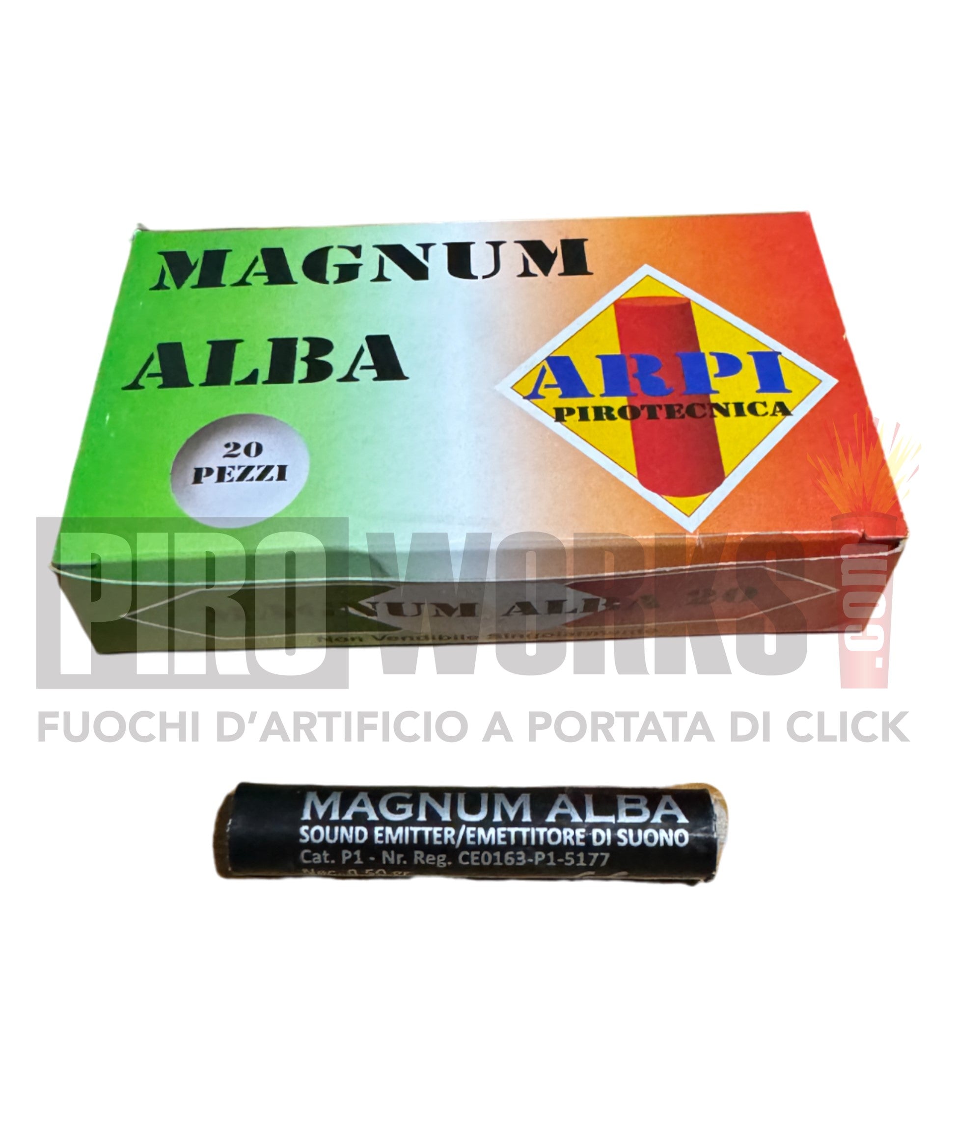 Magnum | Alba | P1 | Sfregamento | 20 Pz | 0,50 GR – Piroworks